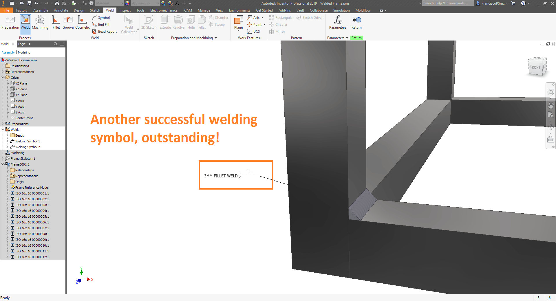 Illustrated Guide to Weldments in Inventor – Man and Machine