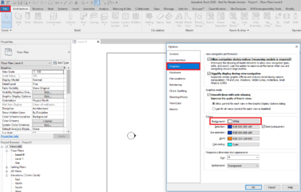 Revit – Change Background Colour – Man and Machine